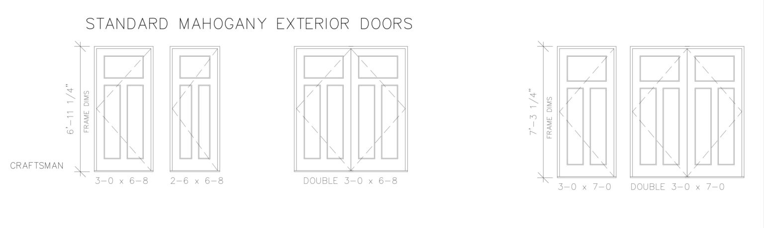 3-Panel Craftsman Door - Acorn Deck House